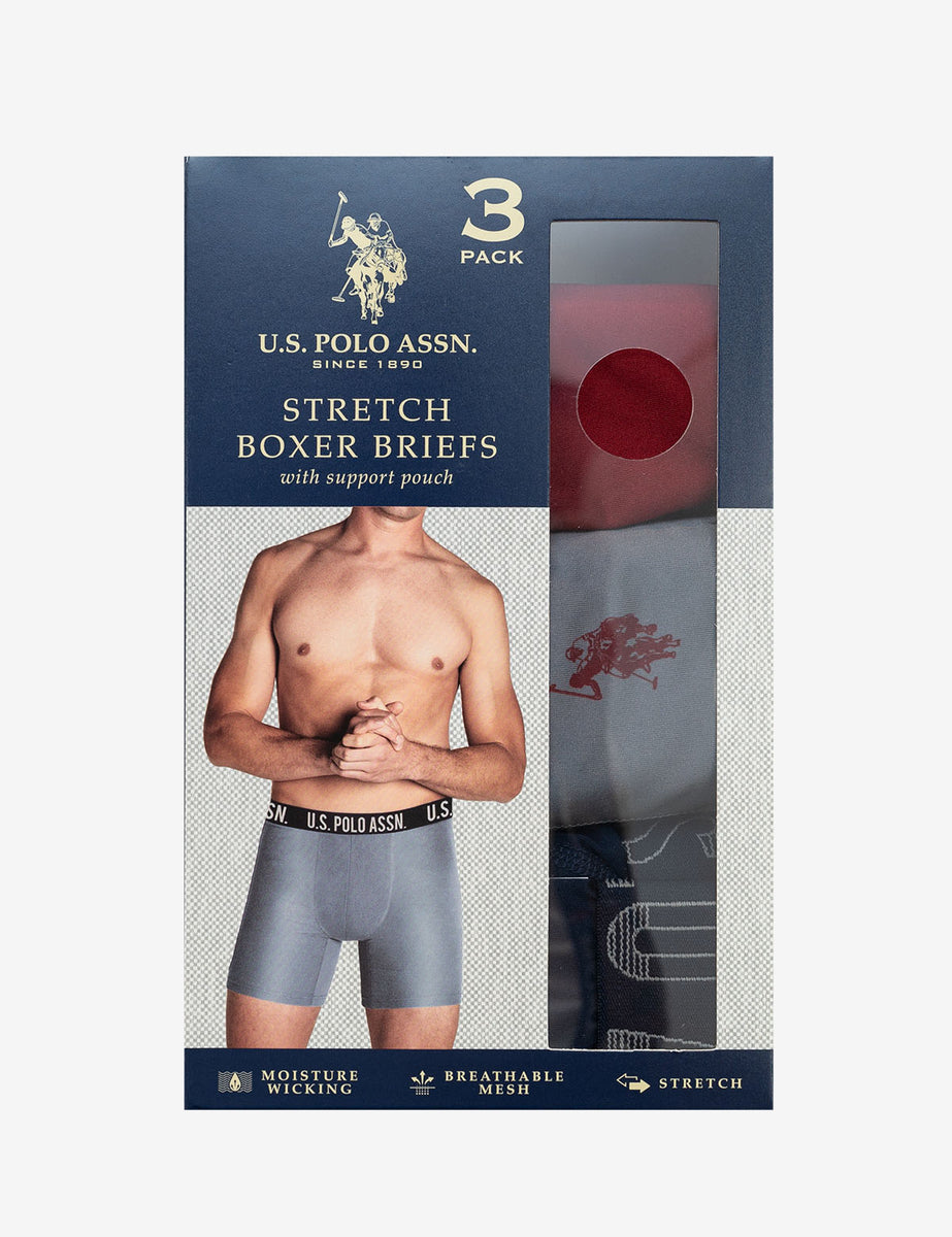 3 PACK STRETCH BOXER BRIEFS– U.S. Polo Assn.