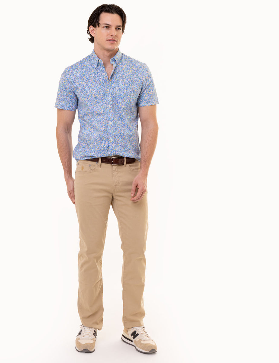 SHORT SLEEVE FLORAL PRINT SHIRT WITH POCKET– U.S. Polo Assn.
