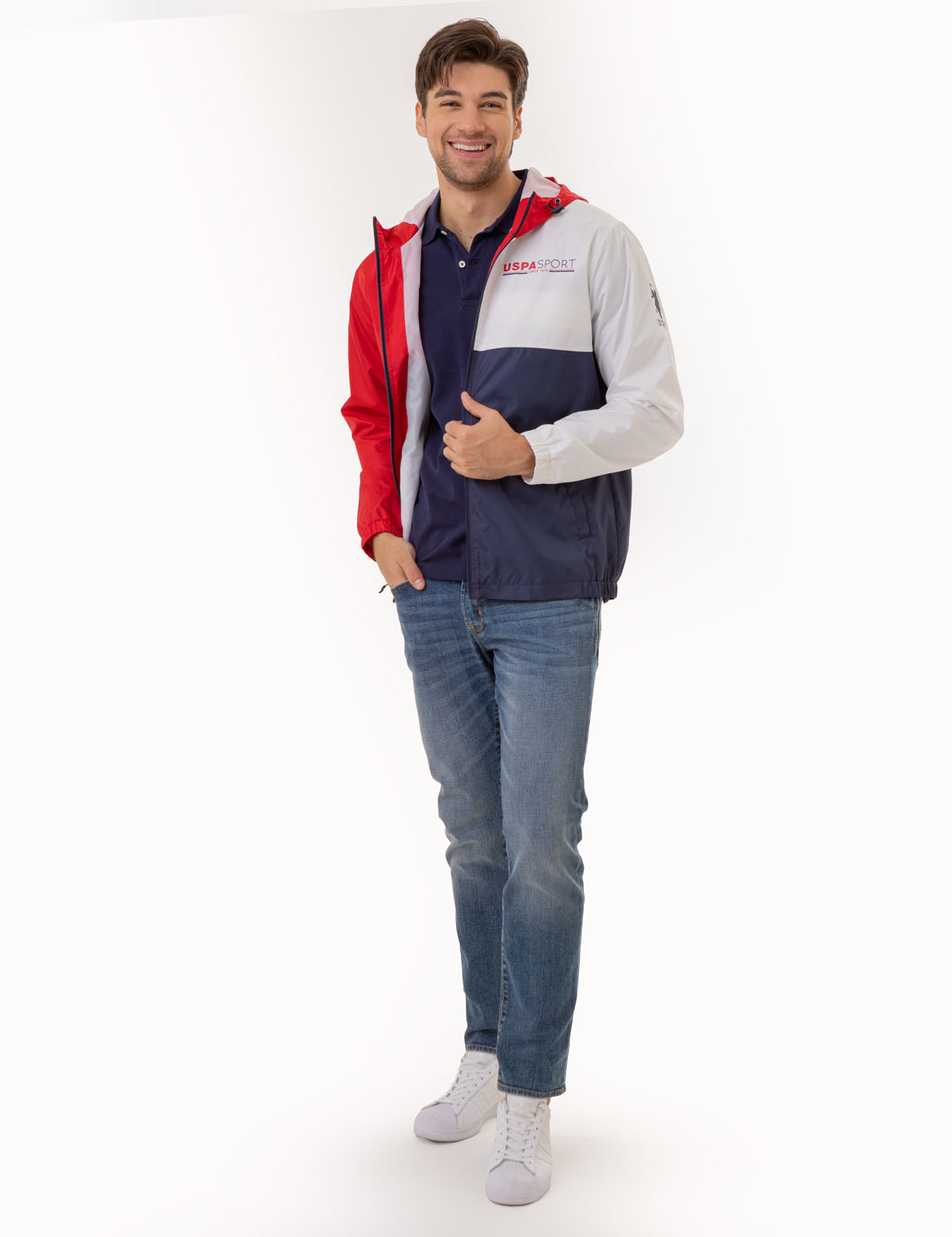 USPA SPORT HOODED WINDBREAKER– U.S. Polo Assn.