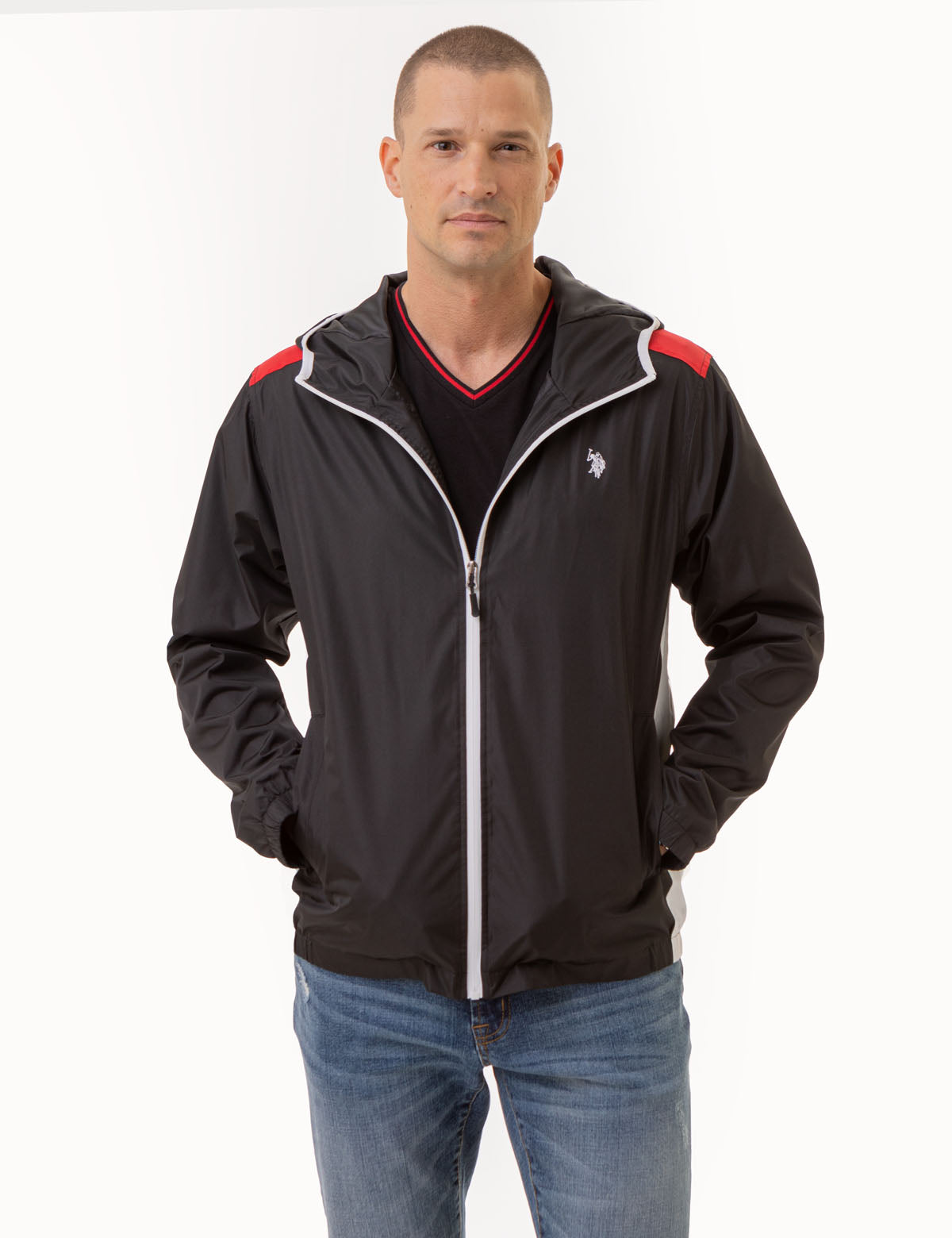 USPA SPORT COLORBLOCK WINDBREAKER– U.S. Polo Assn.