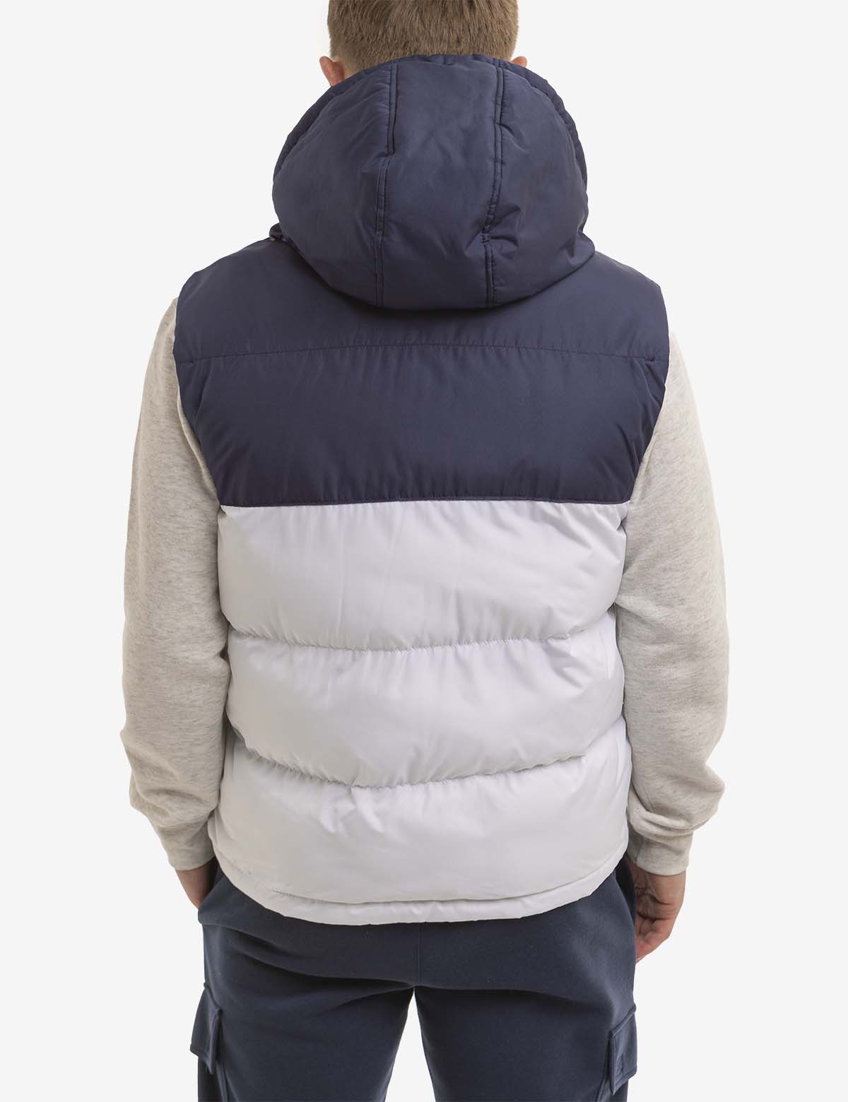 TRI COLORBLOCK HOODED PUFFER VEST– U.S. Polo Assn.