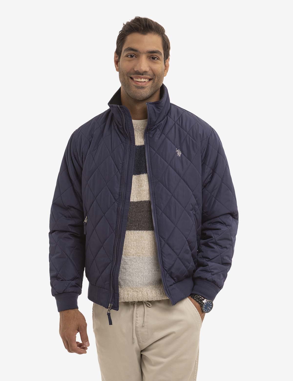 DIAMOND QUILTED FLEECE JACKET– U.S. Polo Assn.