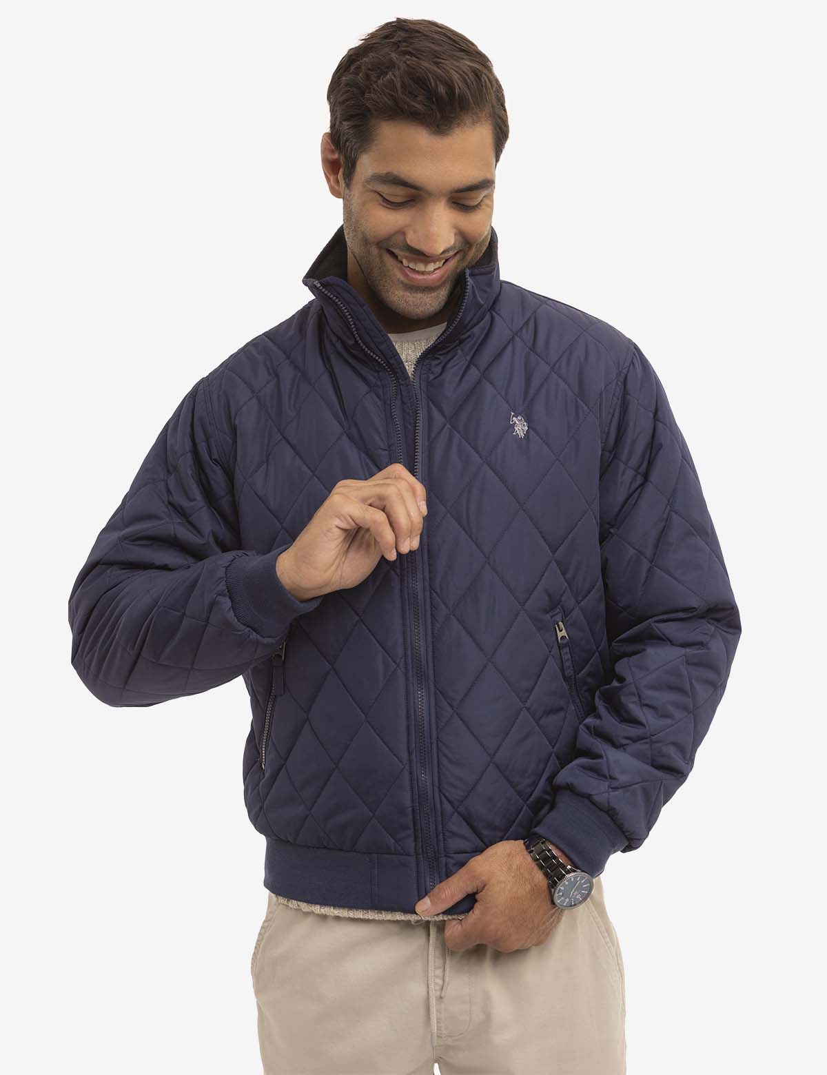 DIAMOND QUILTED FLEECE JACKET– U.S. Polo Assn.