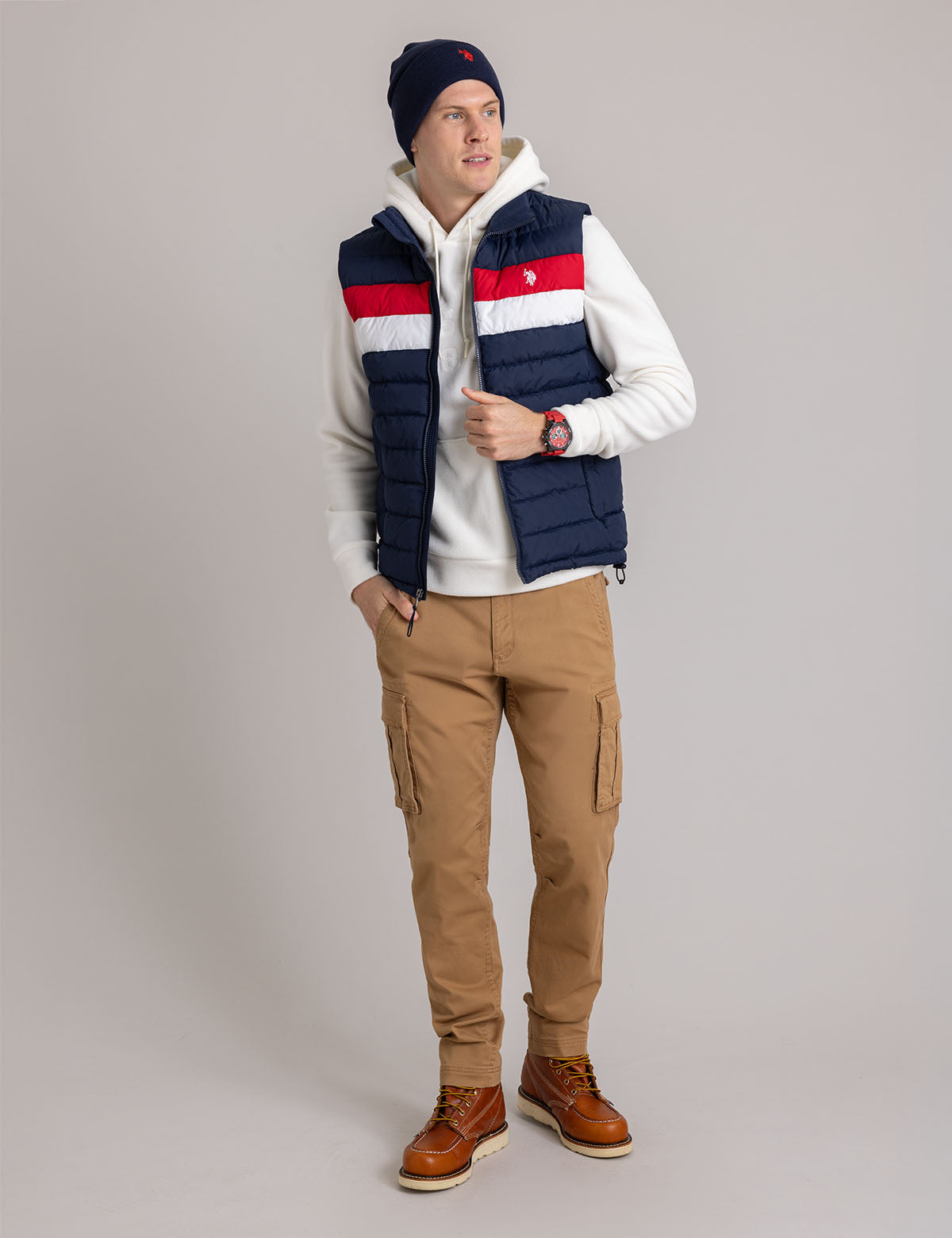 SIGNATURE COLOR BLOCK QUILTED VEST– U.S. Polo Assn.