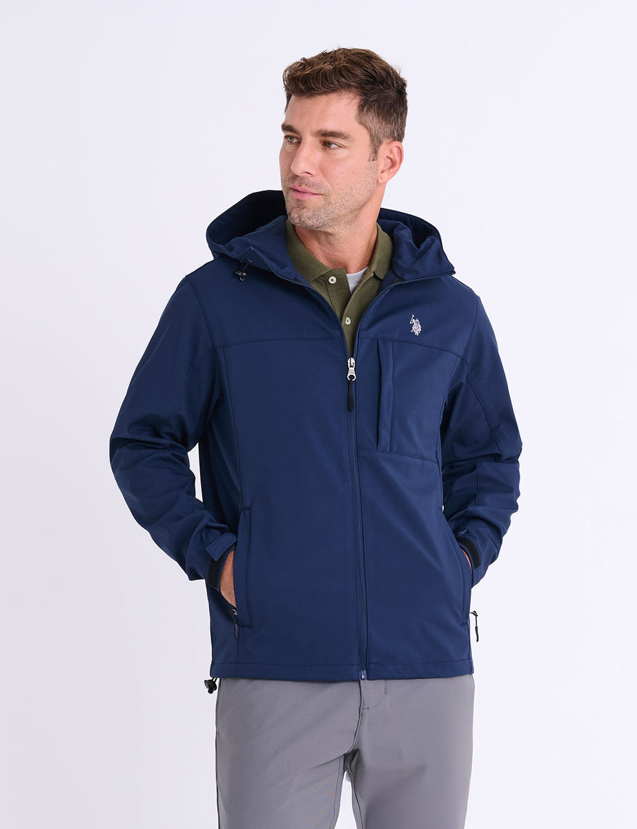HOODED BONDED SOFTSHELL JACKET– U.S. Polo Assn.