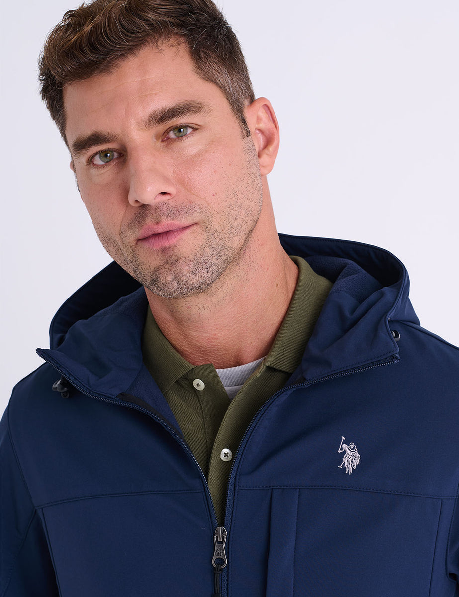 HOODED BONDED SOFTSHELL JACKET– U.S. Polo Assn.
