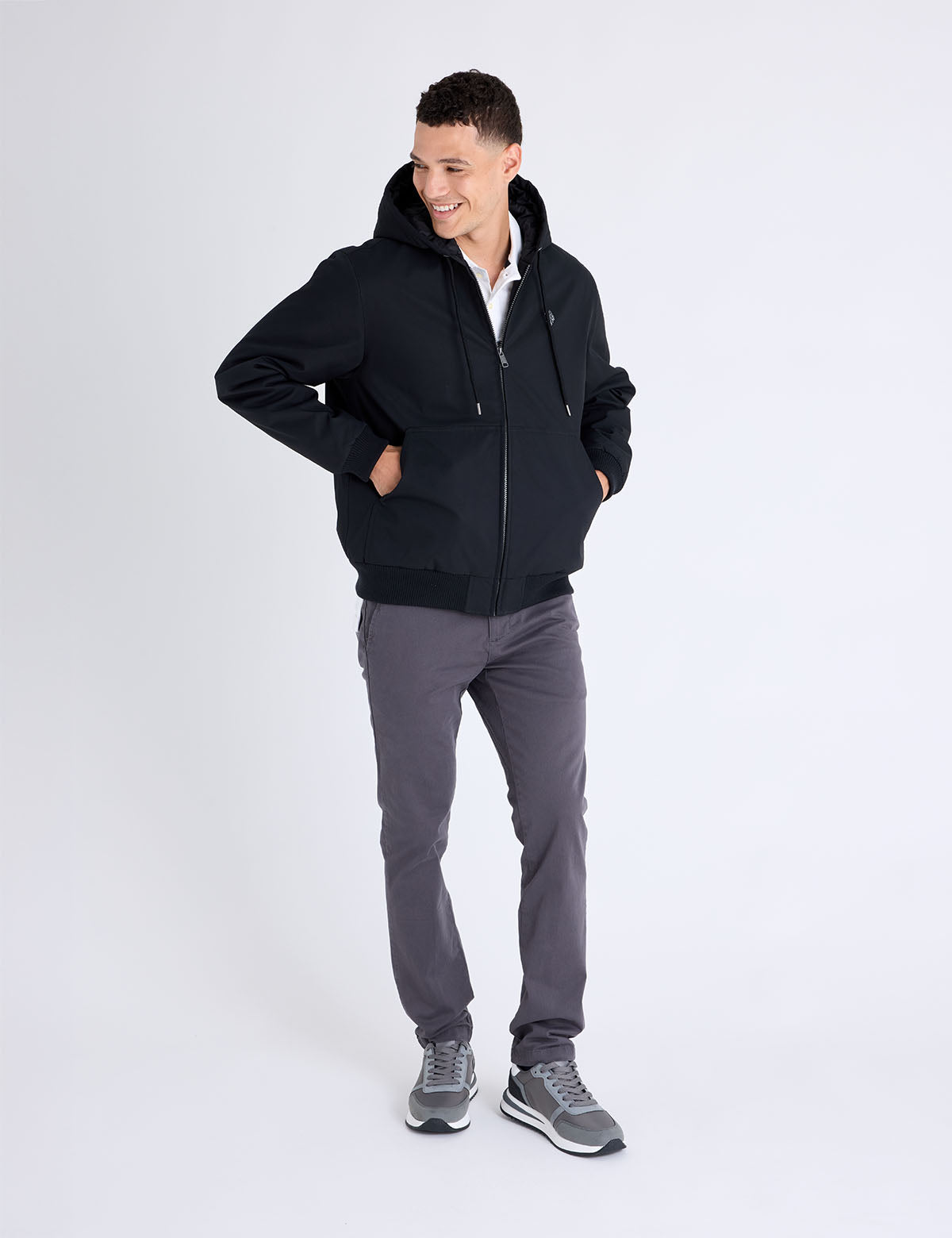SOLID MIDWEIGHT HOODED JACKET– U.S. Polo Assn.