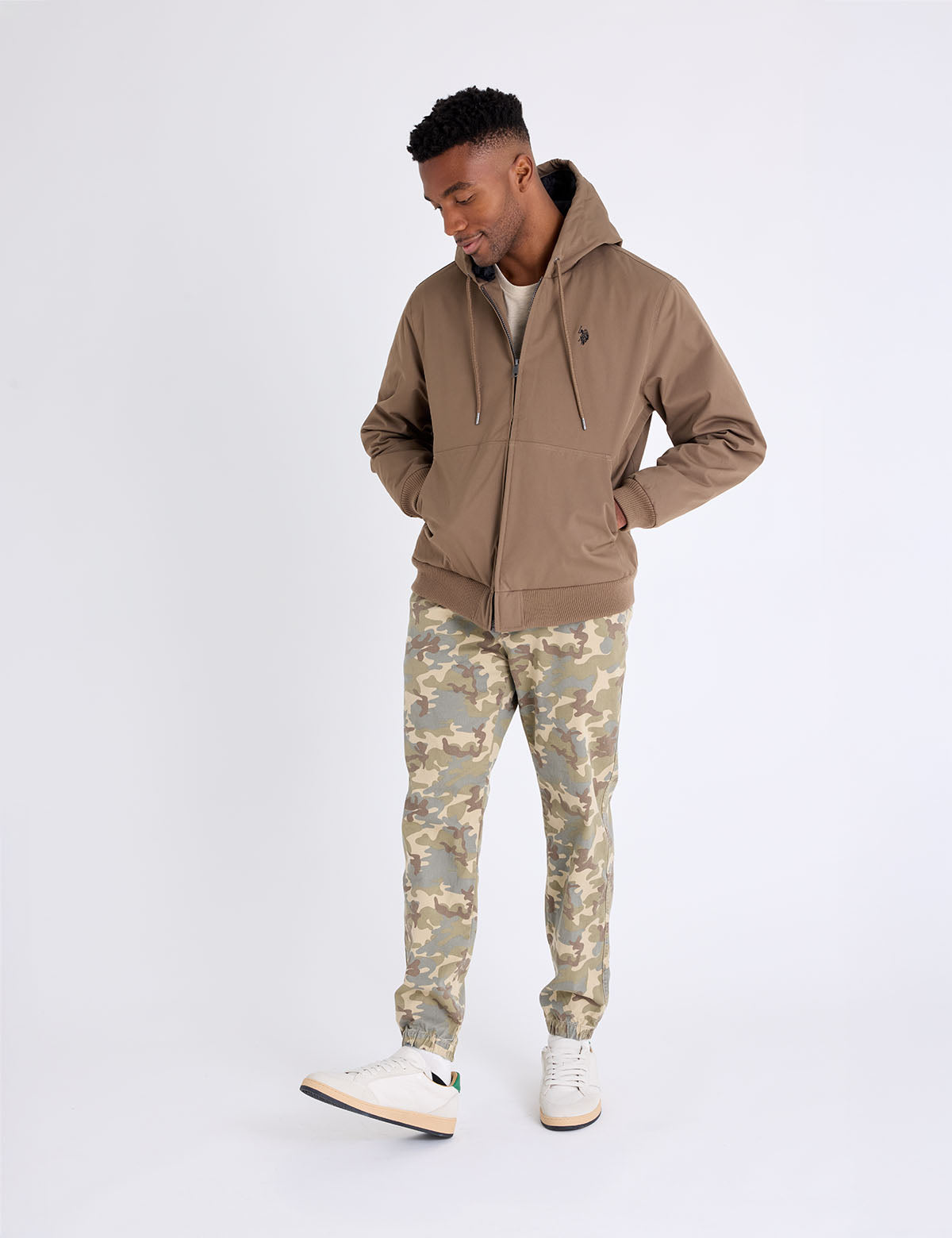 SOLID MIDWEIGHT HOODED JACKET– U.S. Polo Assn.