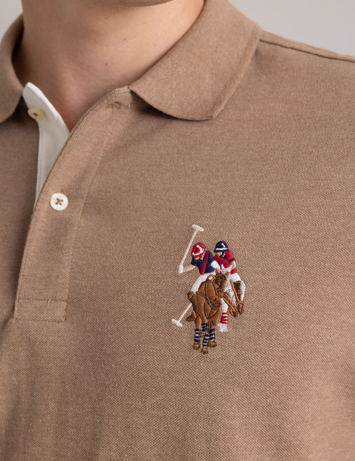 MULTI COLOR BIG LOGO SOLID POLO SHIRT– U.S. Polo Assn.