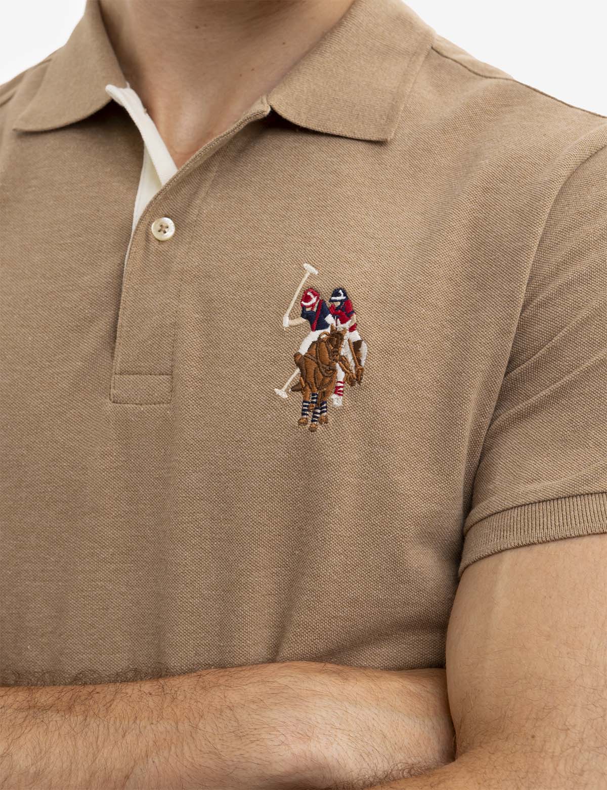 MULTI COLOR BIG LOGO SOLID POLO SHIRT– U.S. Polo Assn.