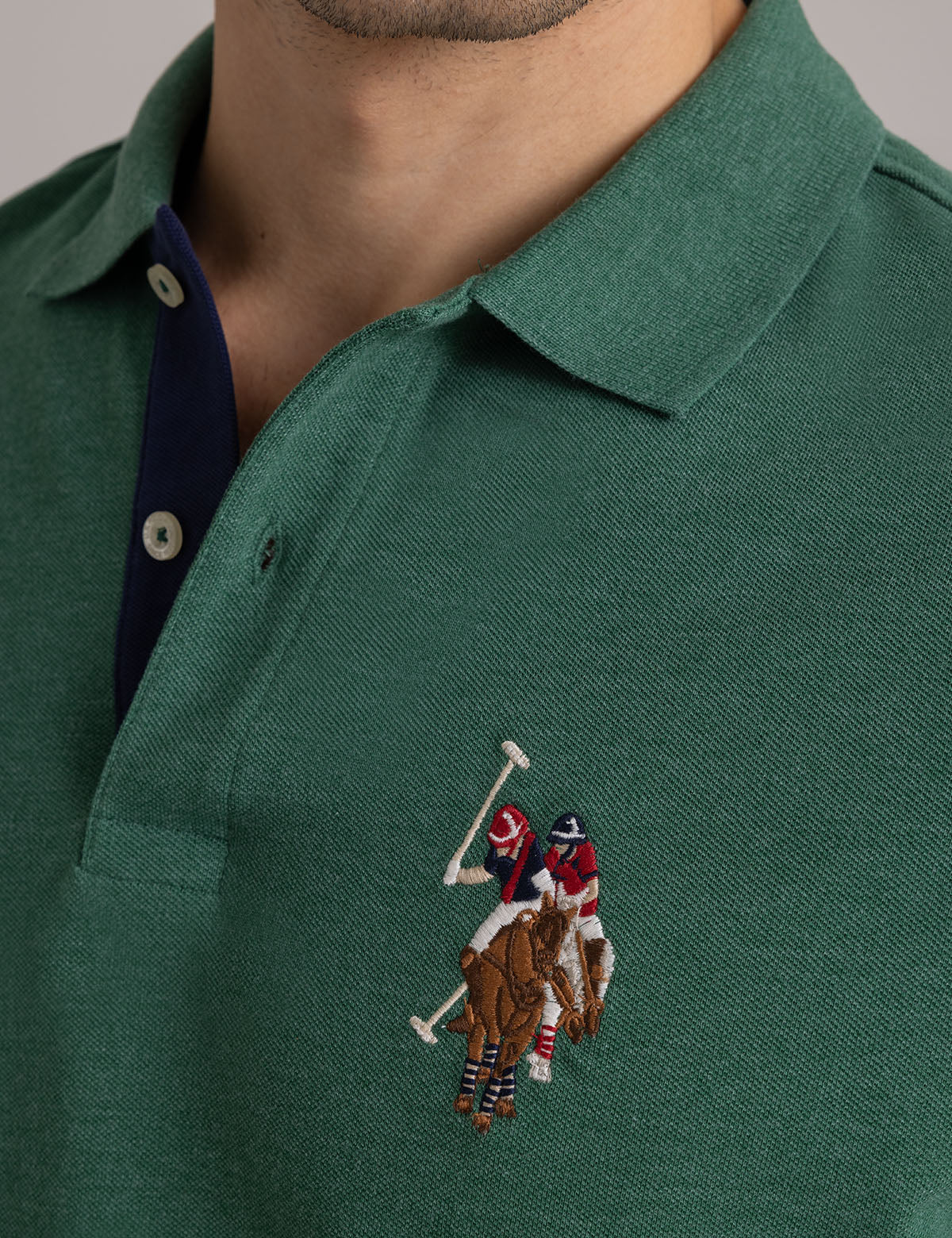 MULTI COLOR BIG LOGO SOLID POLO SHIRT– U.S. Polo Assn.