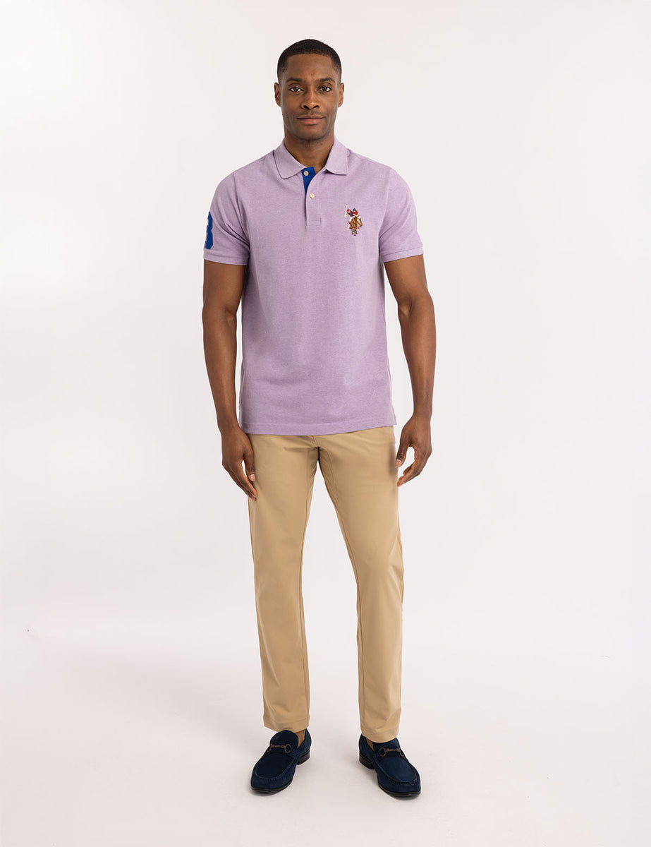 MULTI COLOR BIG LOGO SOLID POLO SHIRT– U.S. Polo Assn.