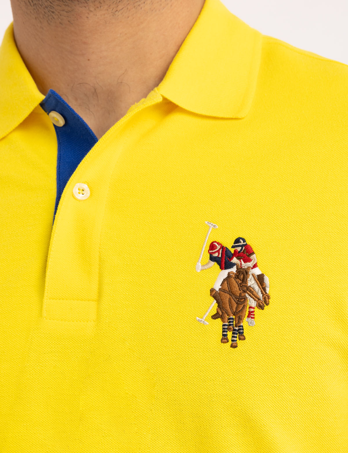 MULTI COLOR BIG LOGO SOLID POLO SHIRT– U.S. Polo Assn.