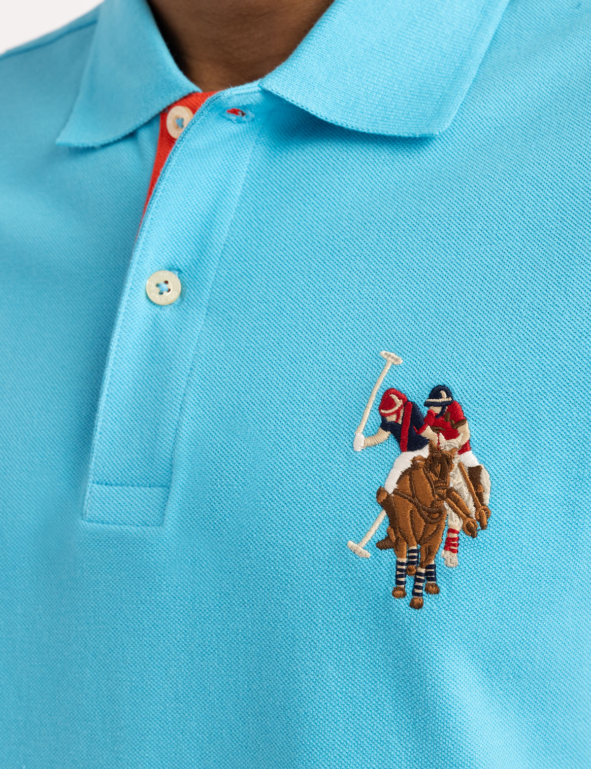 MULTI COLOR BIG LOGO SOLID POLO SHIRT– U.S. Polo Assn.