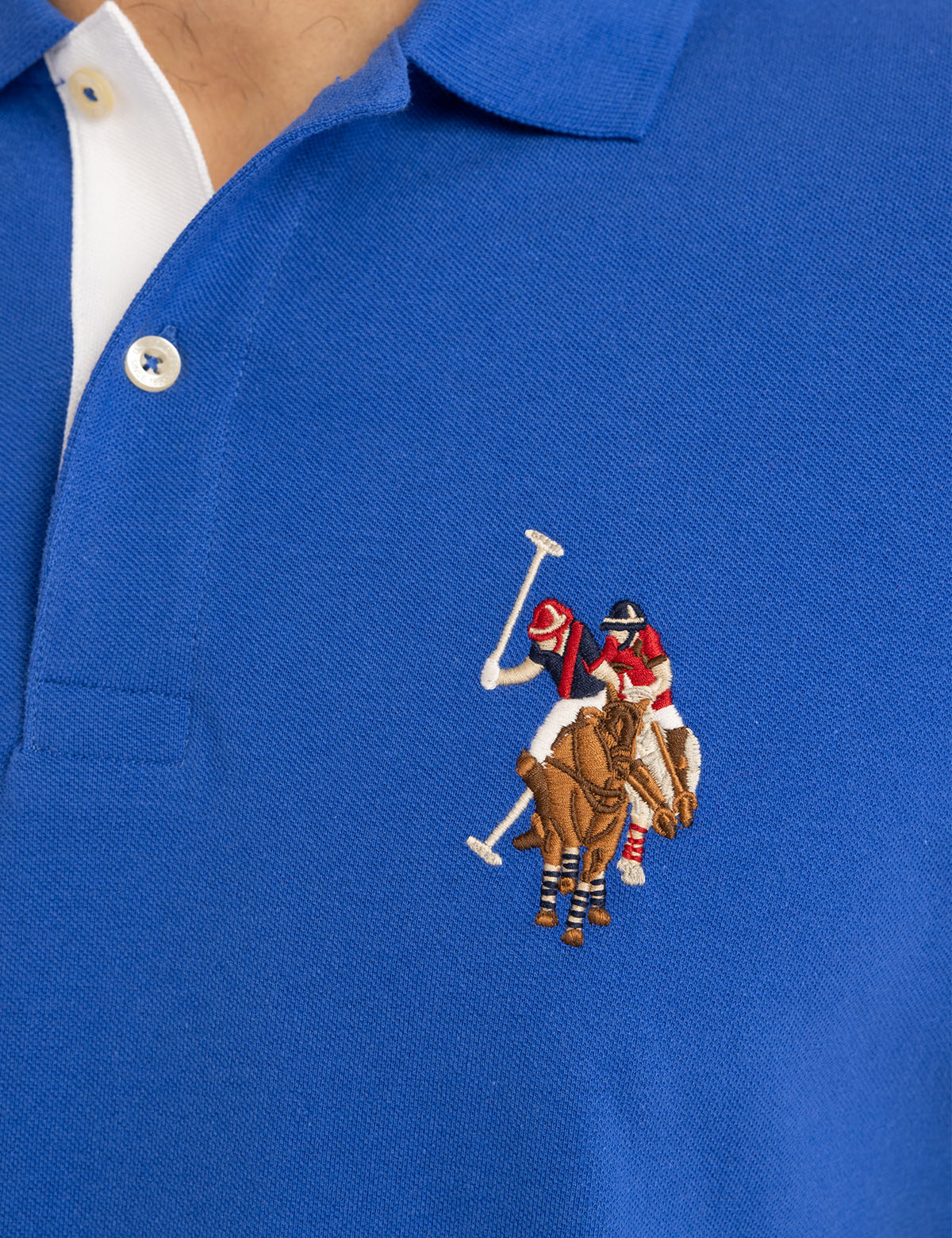 MULTI COLOR BIG LOGO SOLID POLO SHIRT– U.S. Polo Assn.