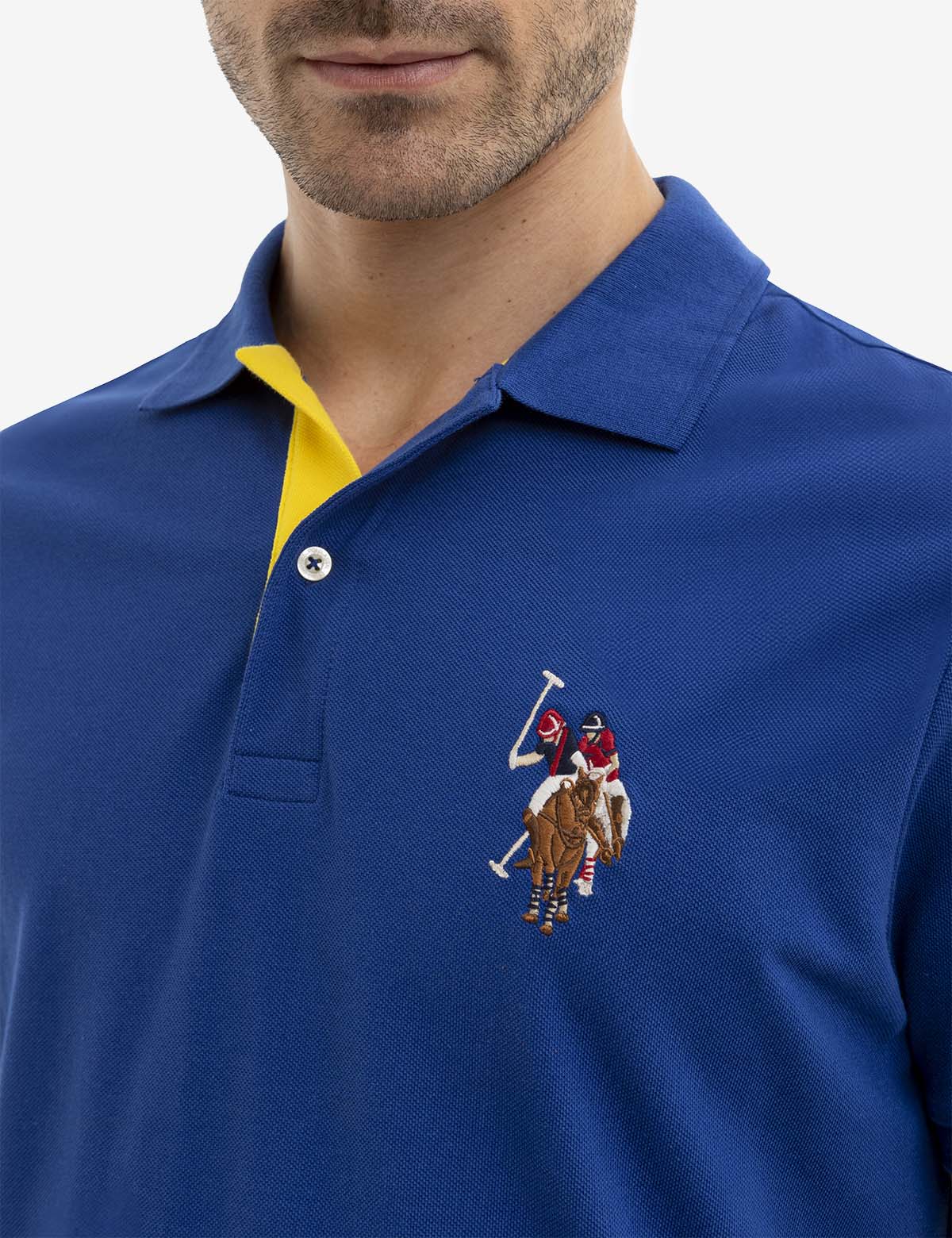MULTI COLOR BIG LOGO SOLID POLO SHIRT– U.S. Polo Assn.