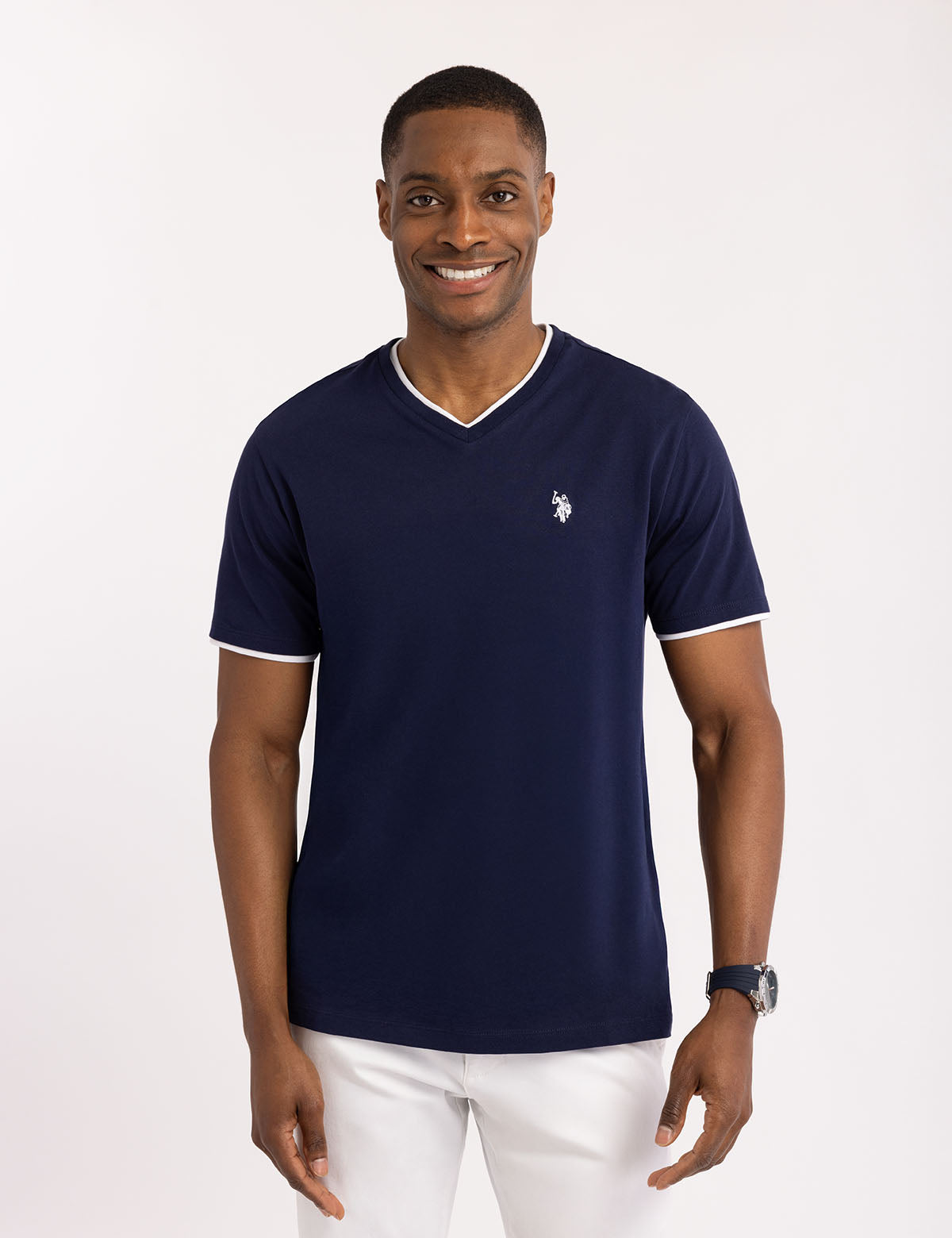 DOUBLE V-NECK T-SHIRT– U.S. Polo Assn.