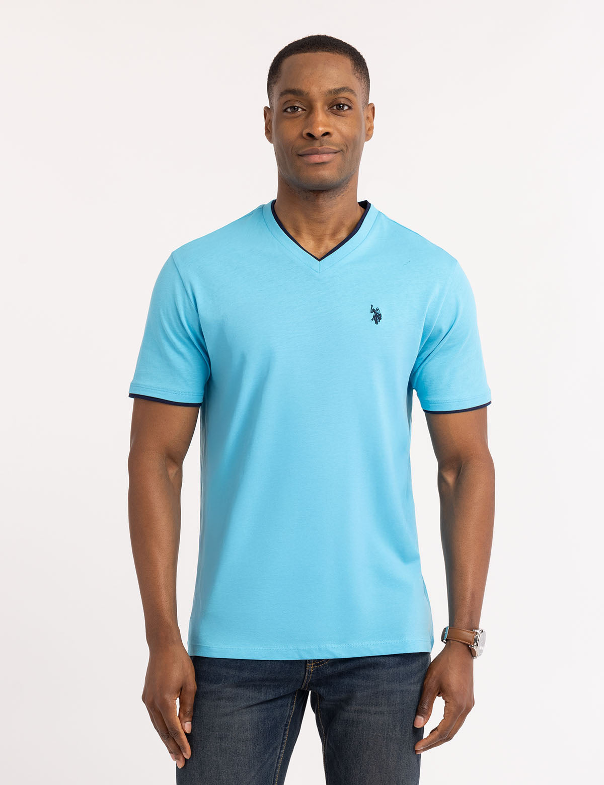 DOUBLE V-NECK T-SHIRT– U.S. Polo Assn.