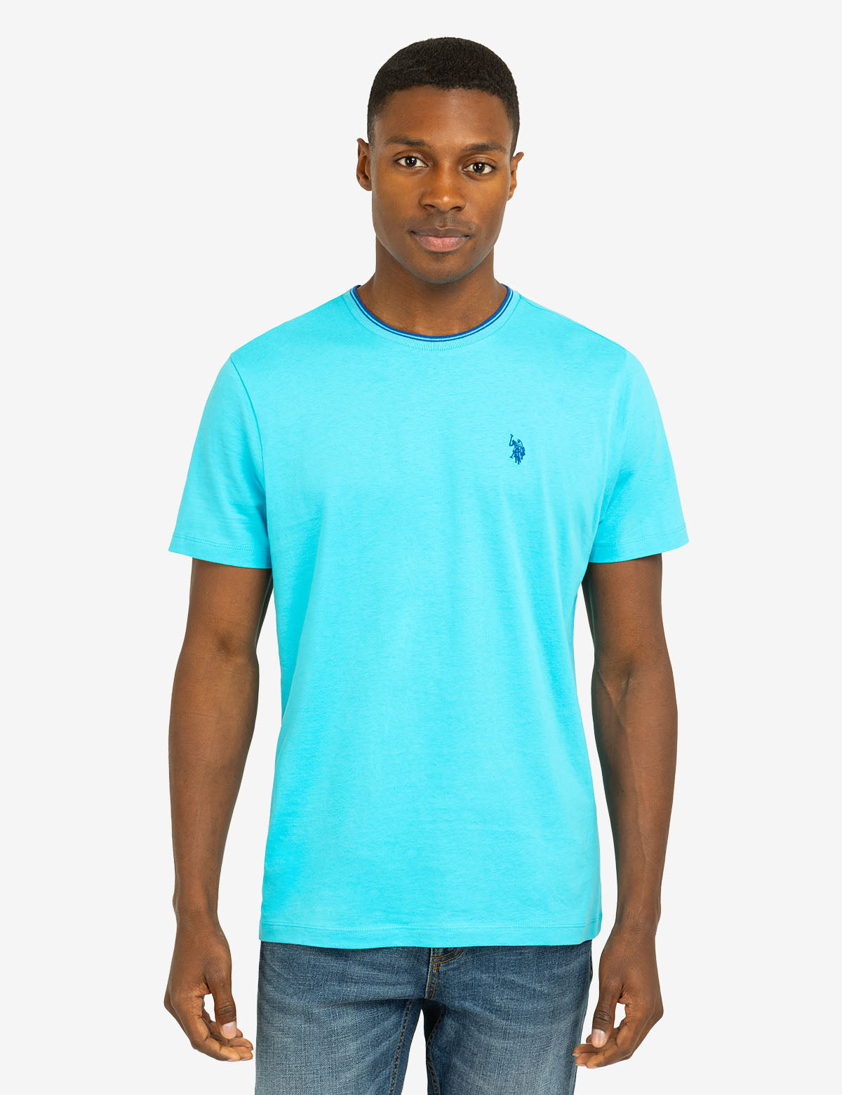 TIPPED CREW NECK COLLAR T-SHIRT– U.S. Polo Assn.