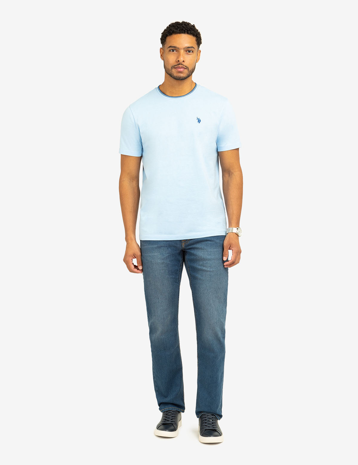 TIPPED CREW NECK COLLAR T-SHIRT– U.S. Polo Assn.