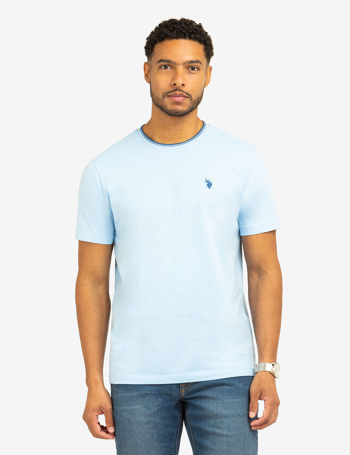 TIPPED CREW NECK COLLAR T-SHIRT– U.S. Polo Assn.