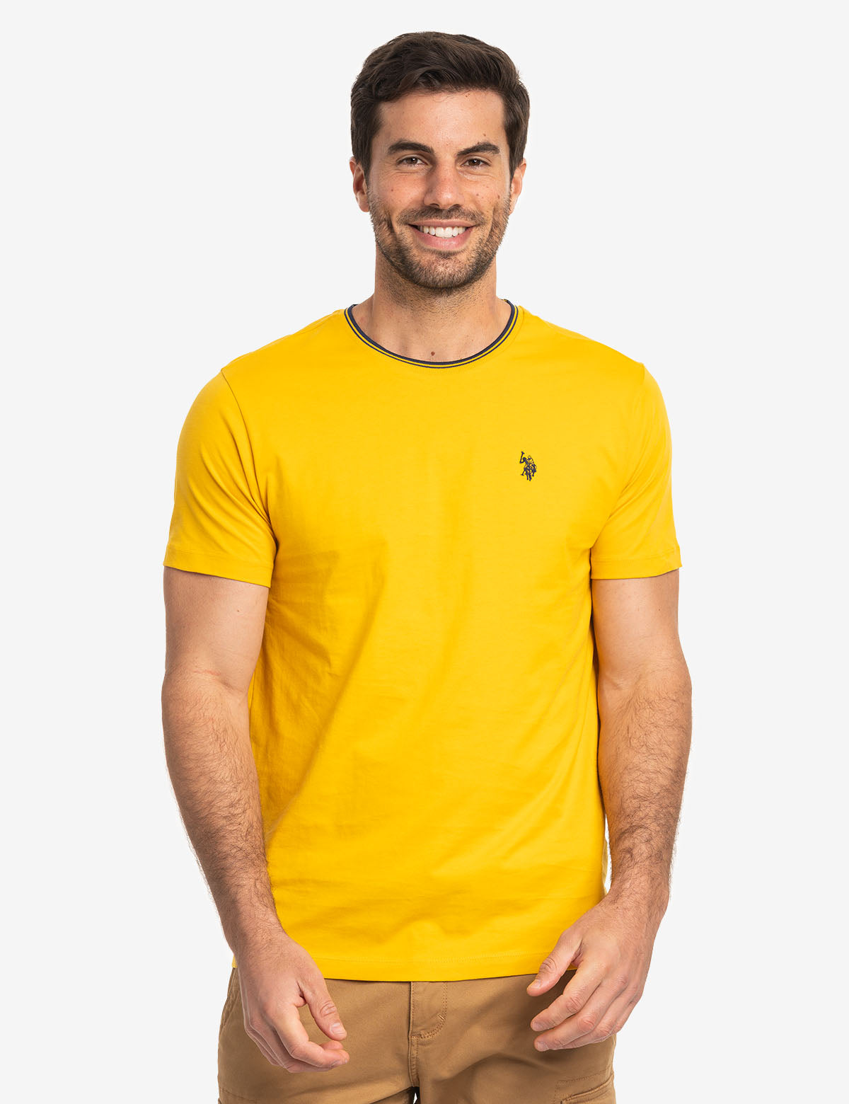 TIPPED CREW NECK COLLAR T-SHIRT– U.S. Polo Assn.