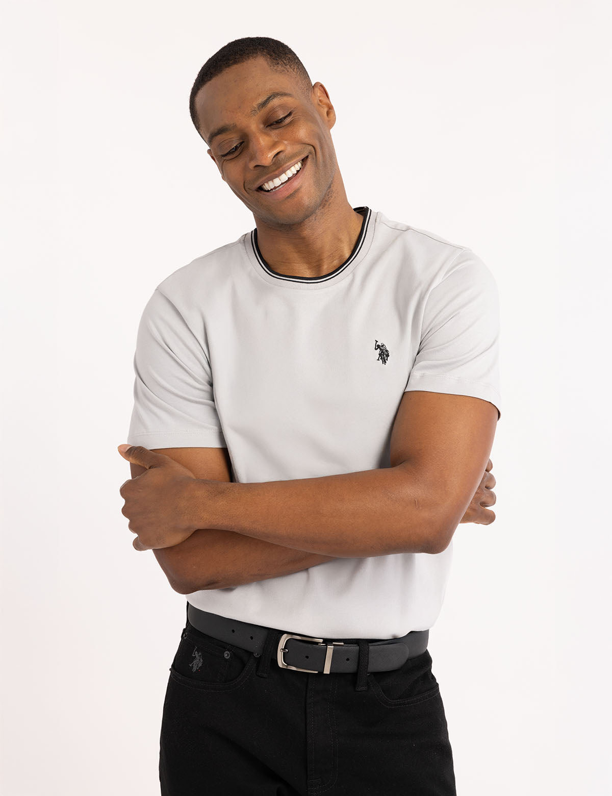 TIPPED CREW NECK COLLAR T-SHIRT– U.S. Polo Assn.