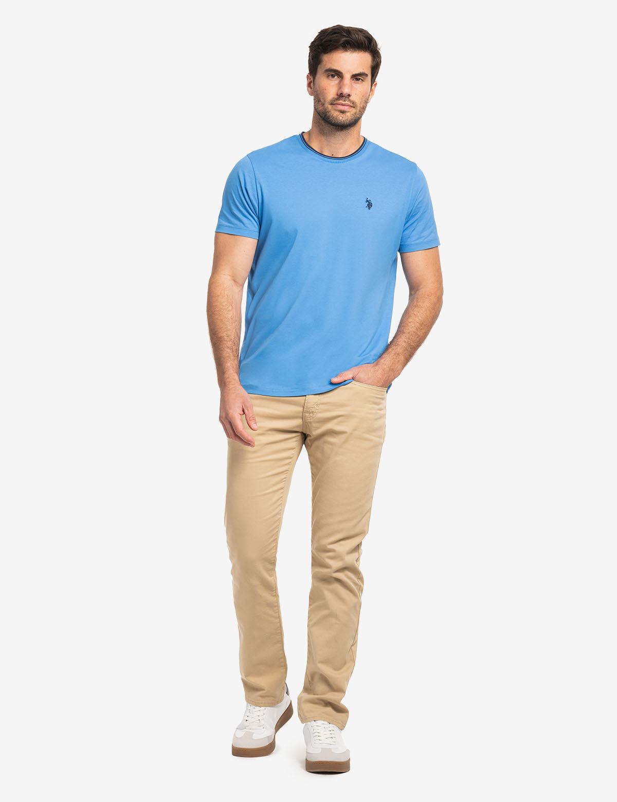 TIPPED CREW NECK COLLAR T-SHIRT– U.S. Polo Assn.