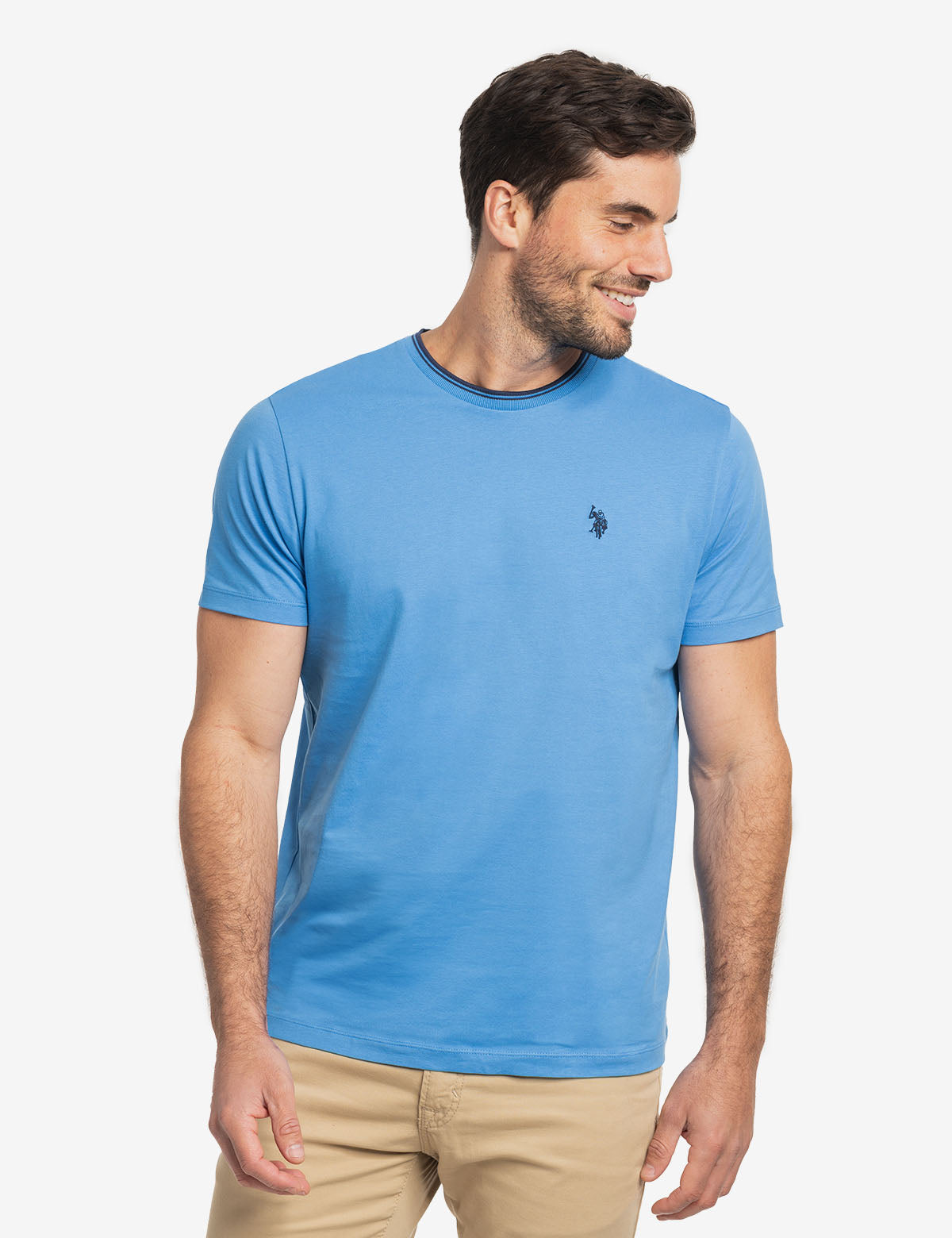 TIPPED CREW NECK COLLAR T-SHIRT– U.S. Polo Assn.