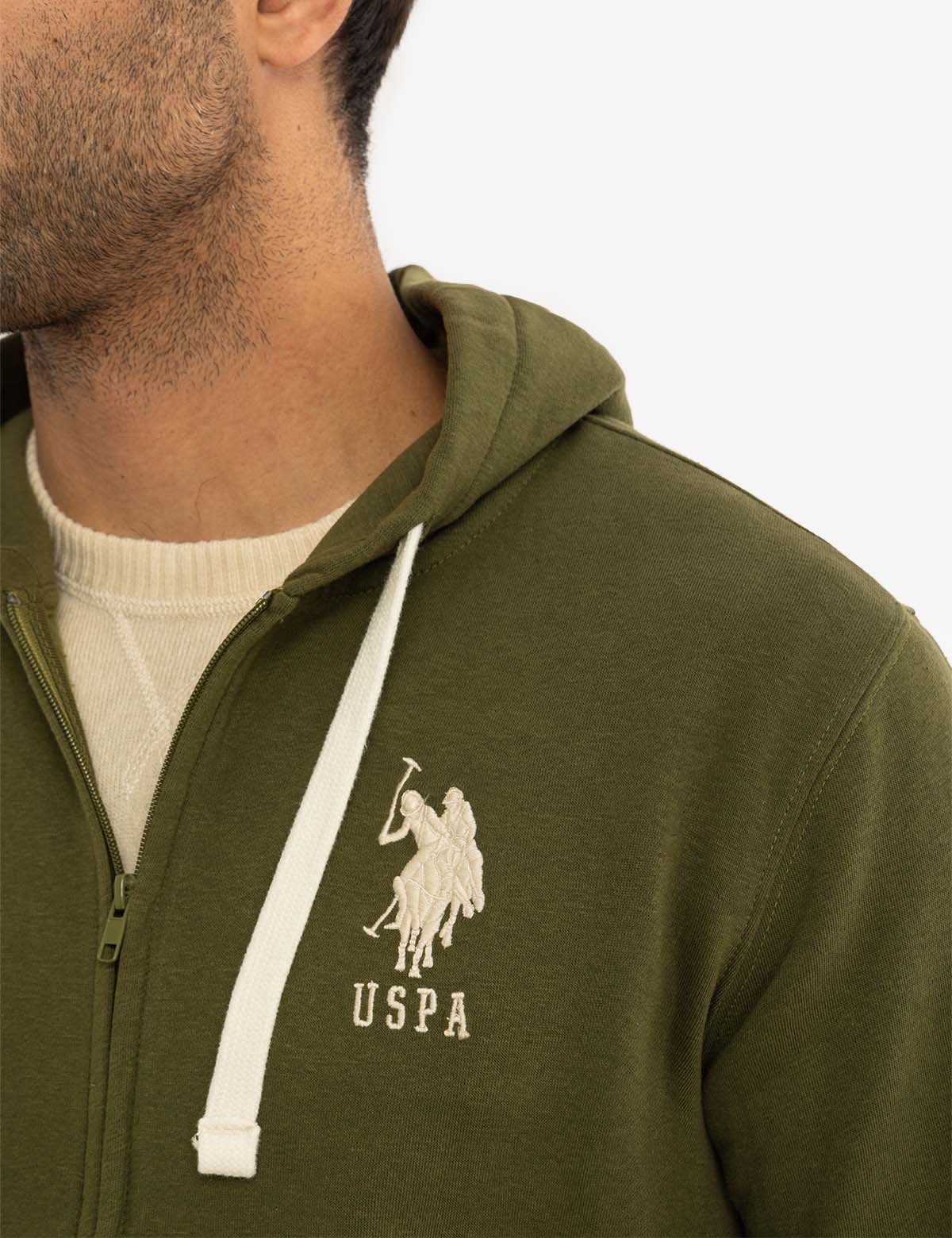 U.S. POLO ASSN. SOLID FLEECE FULL ZIP HOODIE– U.S. Polo Assn.