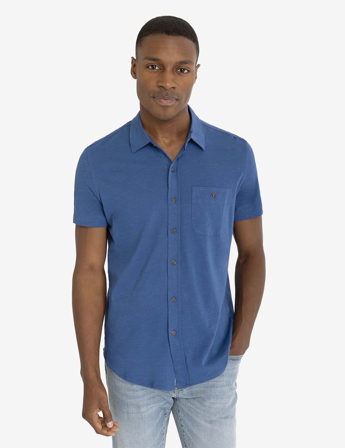 FULL PLACKET SLUB JERSEY SHIRT– U.S. Polo Assn.