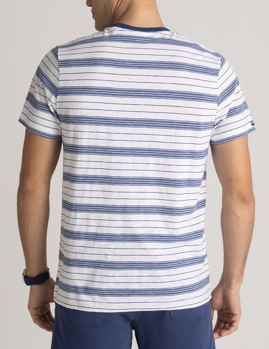 WHITE LABEL STRIPE CREW NECK T-SHIRT WITH POCKET– U.S. Polo Assn.