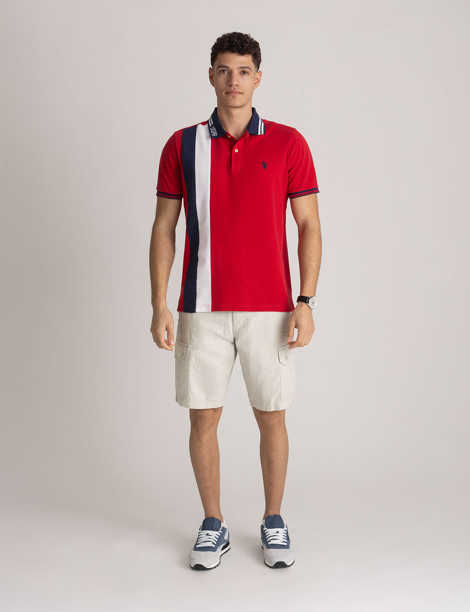 VERTICAL COLORBLOCK PIQUE POLO SHIRT– U.S. Polo Assn.
