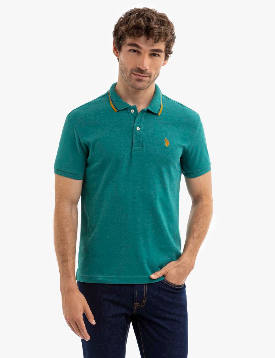 SLIM FIT SOLID INTERLOCK POLO SHIRT– U.S. Polo Assn.