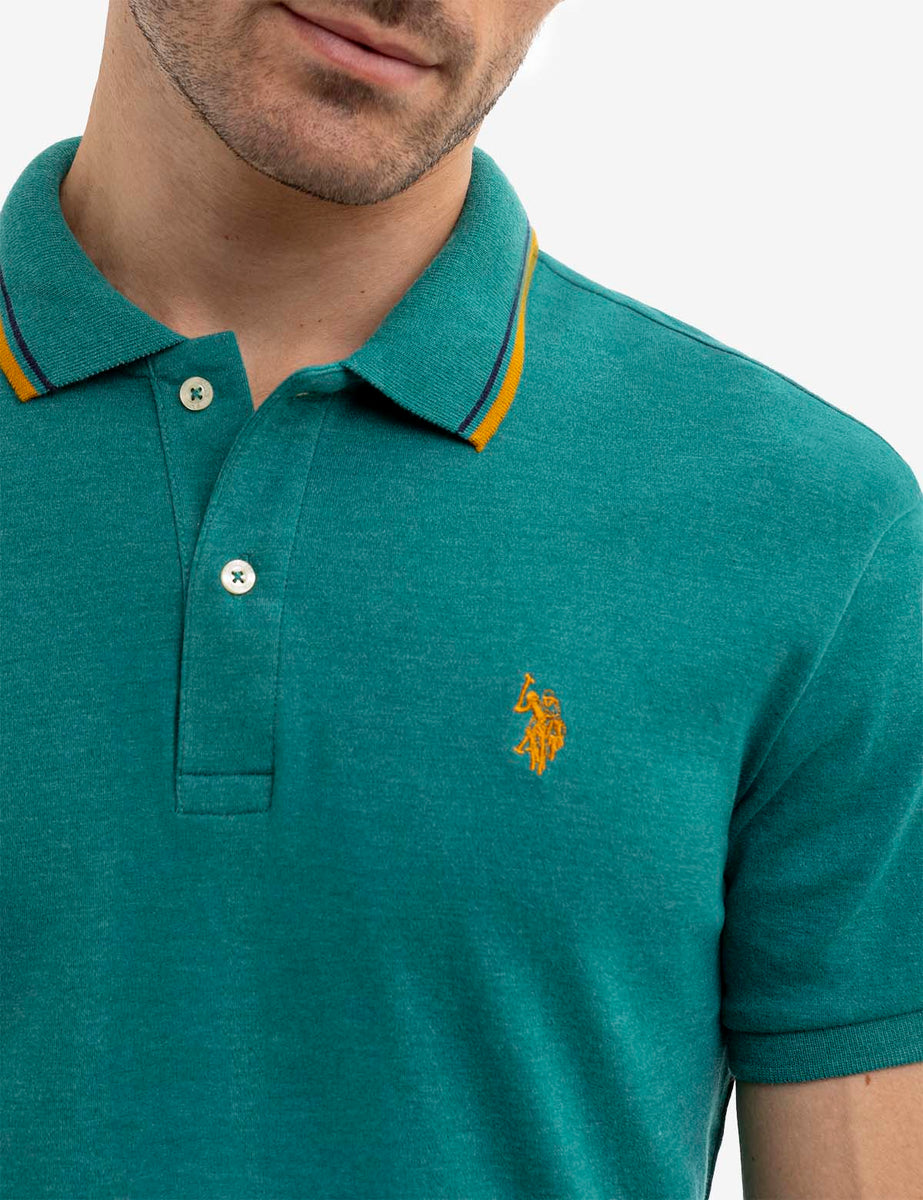 SLIM FIT SOLID INTERLOCK POLO SHIRT– U.S. Polo Assn.