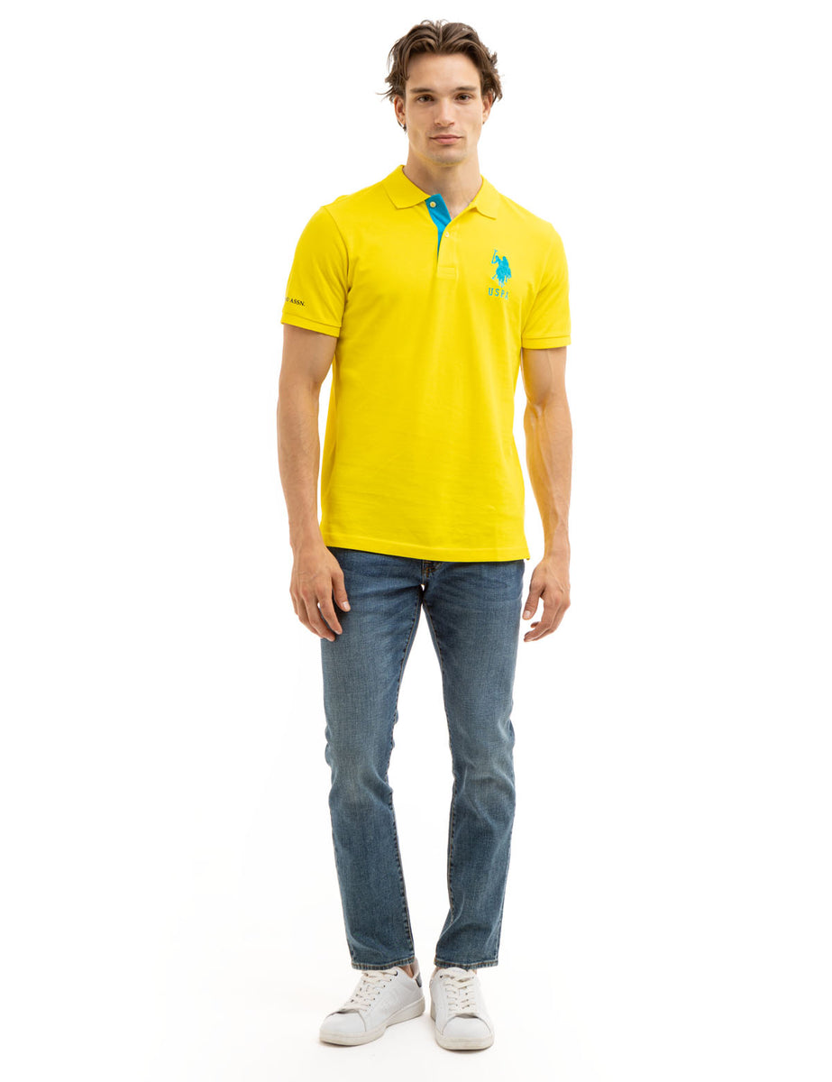 SOLID PIQUE DOUBLE LOGO POLO SHIRT– U.S. Polo Assn.