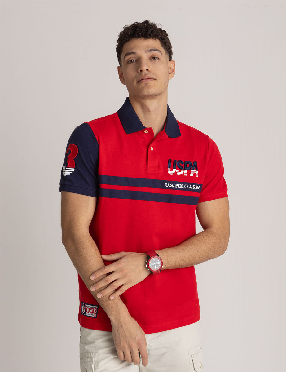 USPA COLOR BLOCK PIQUE POLO SHIRT– U.S. Polo Assn.