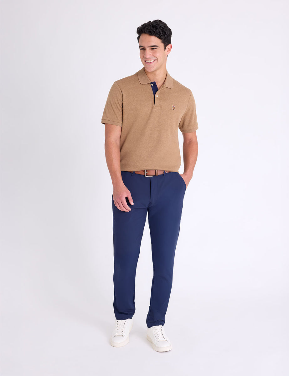 MULTI COLOR LOGO INTERLOCK POLO SHIRT– U.S. Polo Assn.