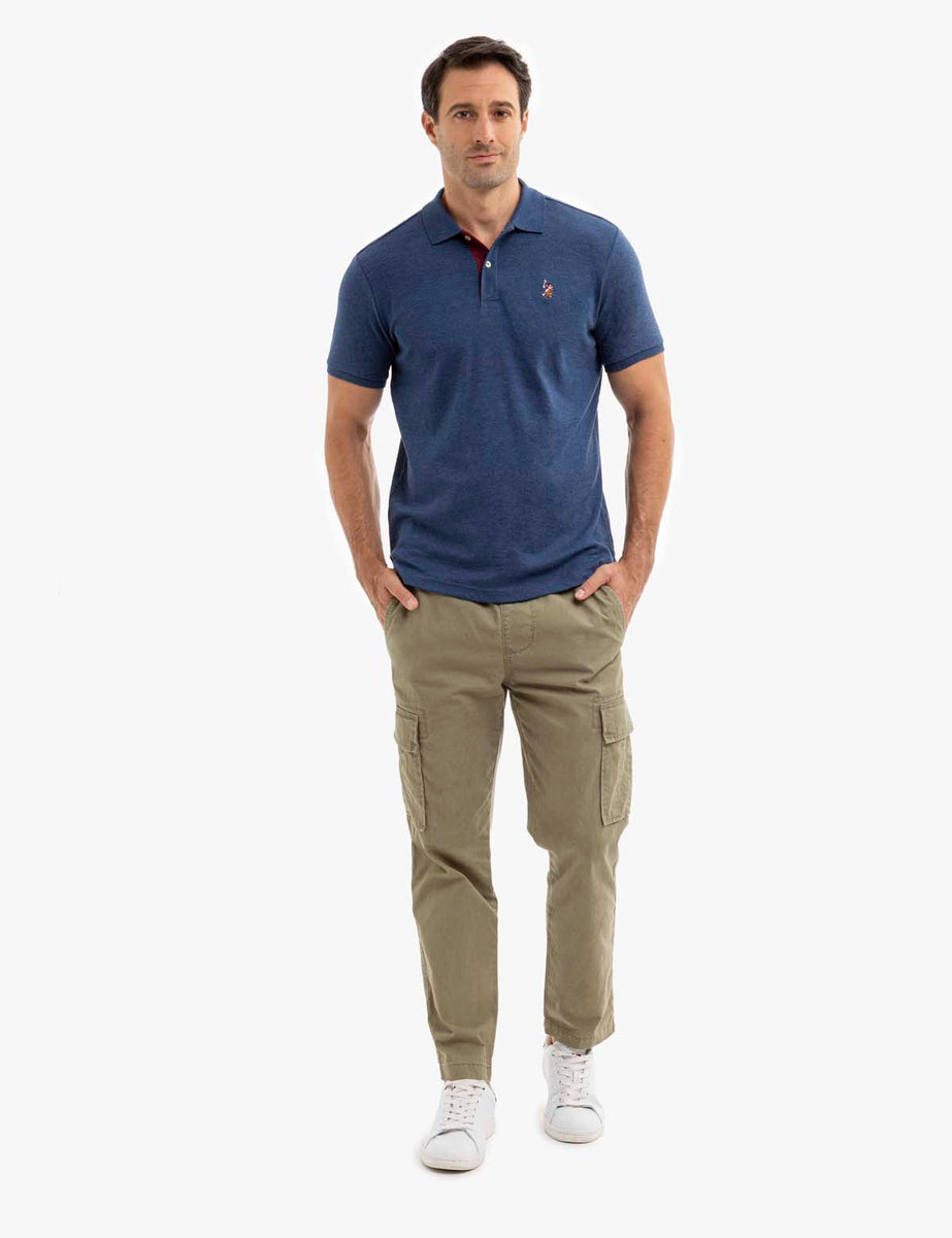 MULTI COLOR LOGO INTERLOCK POLO SHIRT– U.S. Polo Assn.