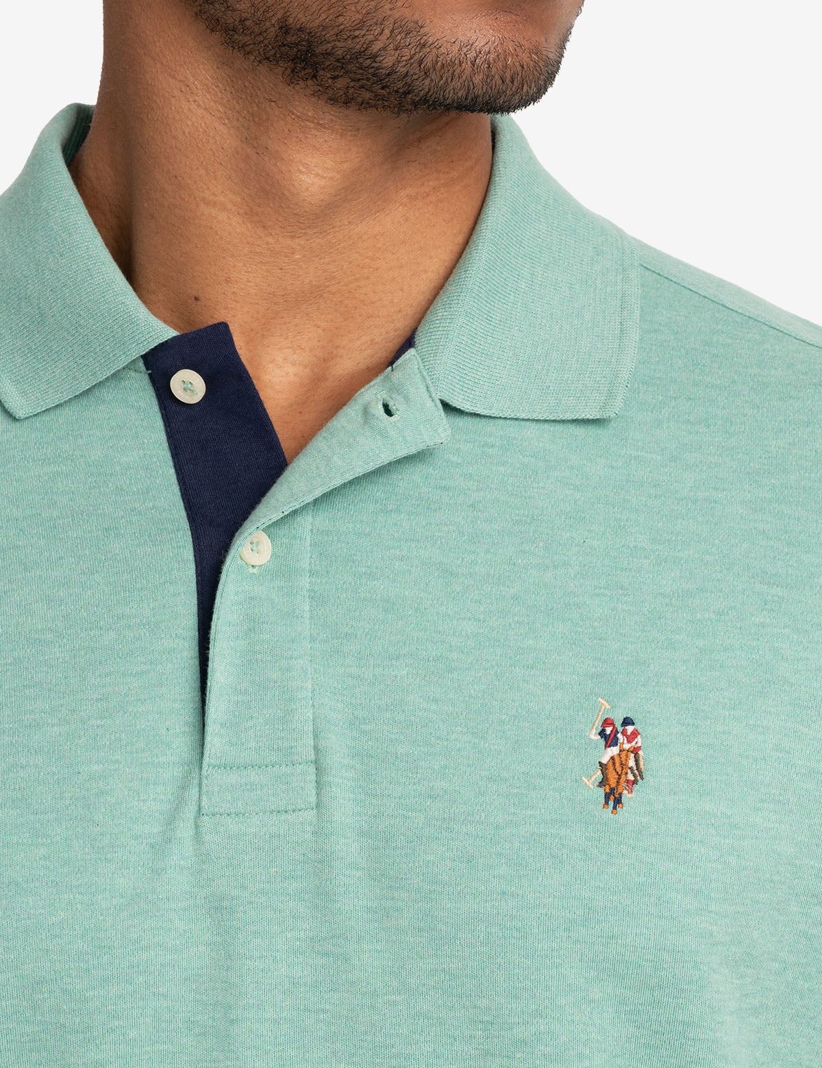 MULTI COLOR LOGO INTERLOCK POLO SHIRT– U.S. Polo Assn.