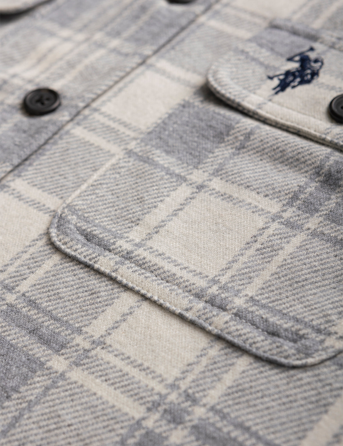 WHITE LABEL PLAID JACQUARD FULL PLACKET SHIRT– U.S. Polo Assn.