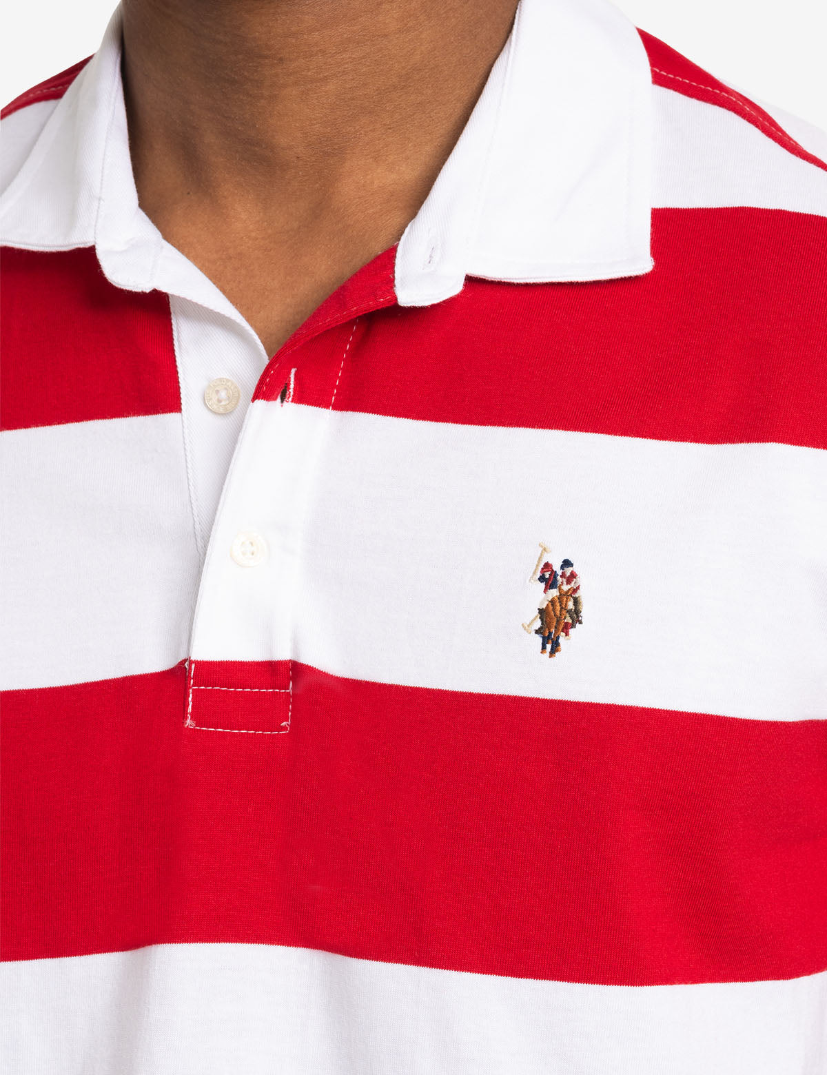 TWILL COLLAR RUGBY STRIPE JERSEY POLO SHIRT– U.S. Polo Assn.