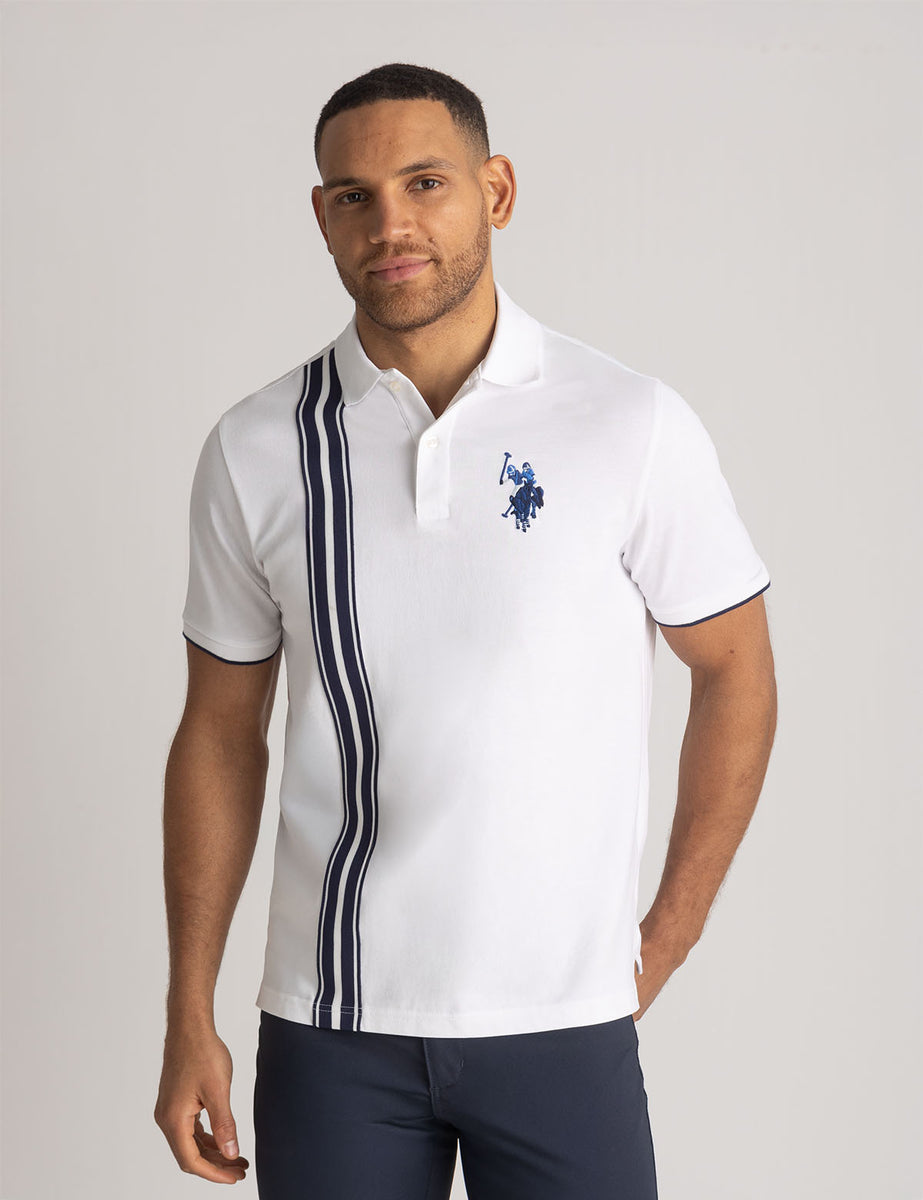 VERTICAL TRICOT TRIM PIQUE POLO SHIRT– U.S. Polo Assn.