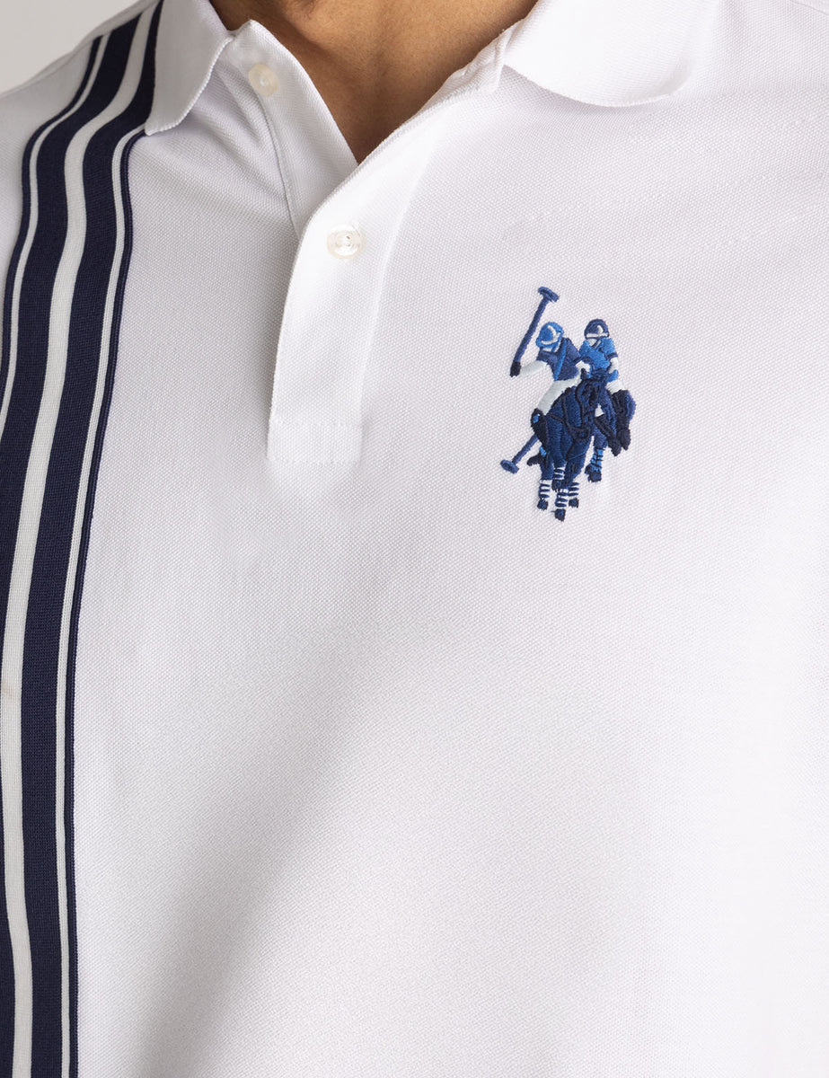 VERTICAL TRICOT TRIM PIQUE POLO SHIRT– U.S. Polo Assn.