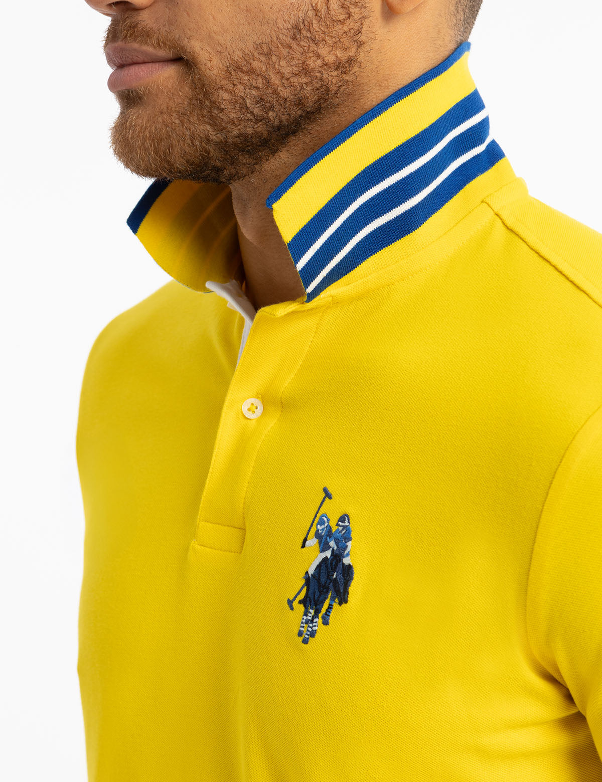 SLIM FIT BIG LOGO MULTI-TONAL POLO SHIRT– U.S. Polo Assn.