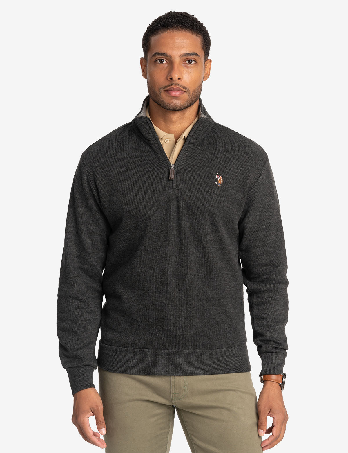 1/4 ZIP MOCK NECK FLATBACK PULLOVER– U.S. Polo Assn.
