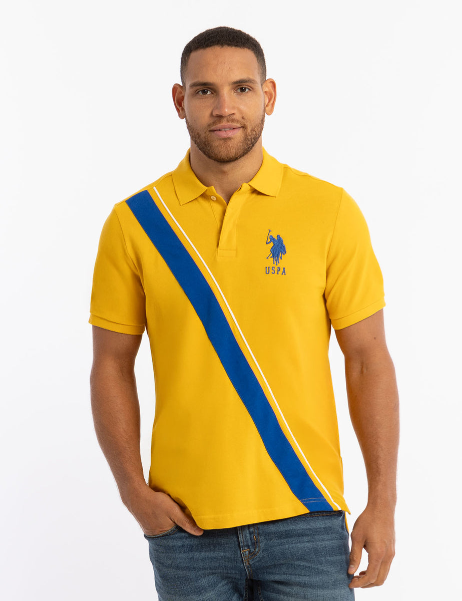 DIAGONAL COLOR BLOCK SASH PIQUE POLO SHIRT– U.S. Polo Assn.
