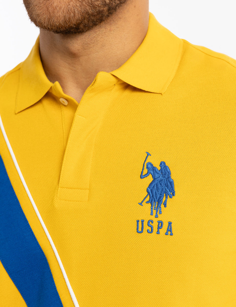 DIAGONAL COLOR BLOCK SASH PIQUE POLO SHIRT– U.S. Polo Assn.