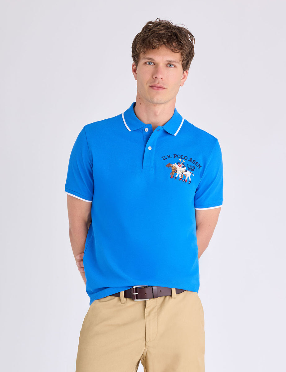 PIQUE POLO SHIRT WITH LOGO EMBLEM– U.S. Polo Assn.