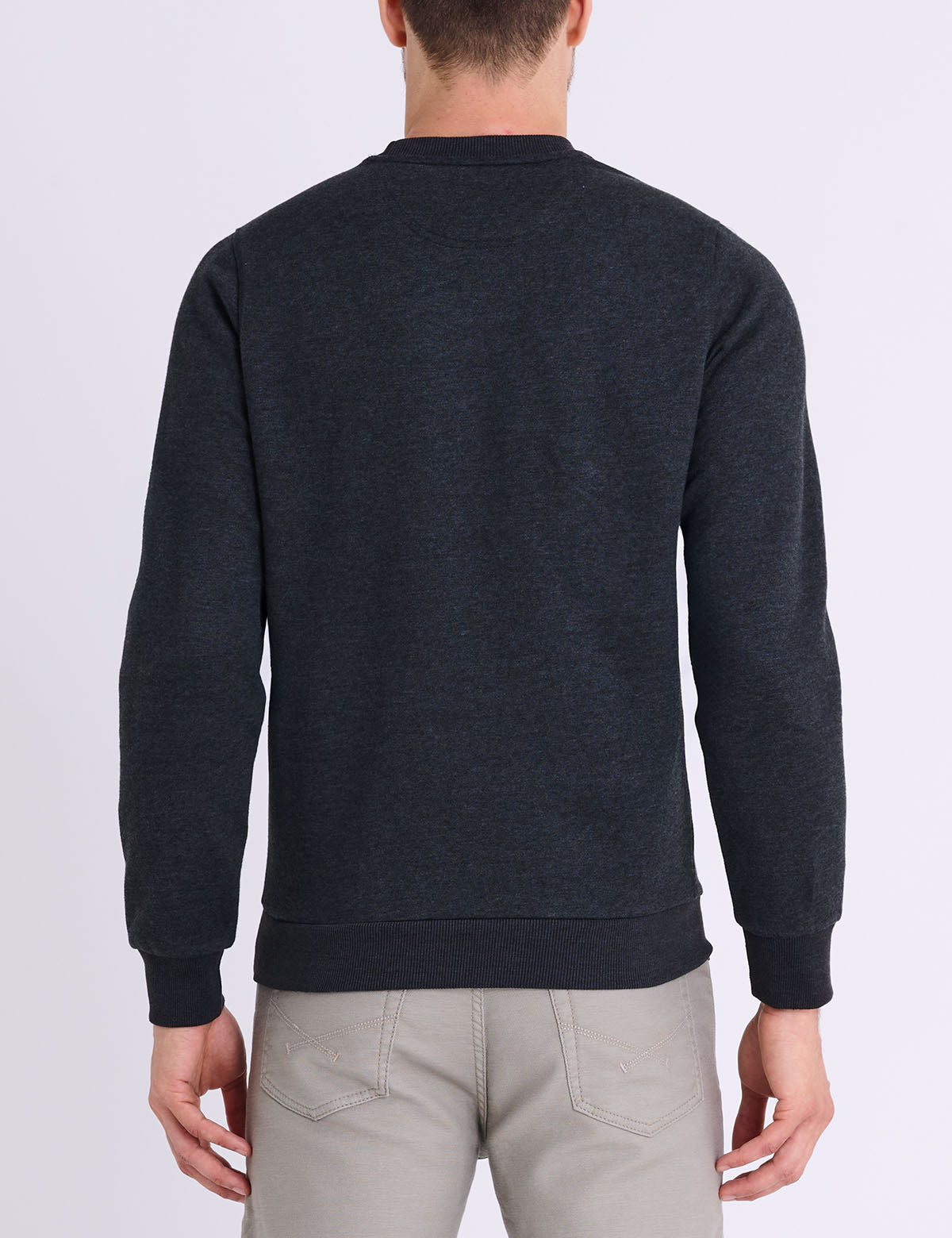 SOLID PEACHED FLEECE CREW NECK PULLOVER– U.S. Polo Assn.